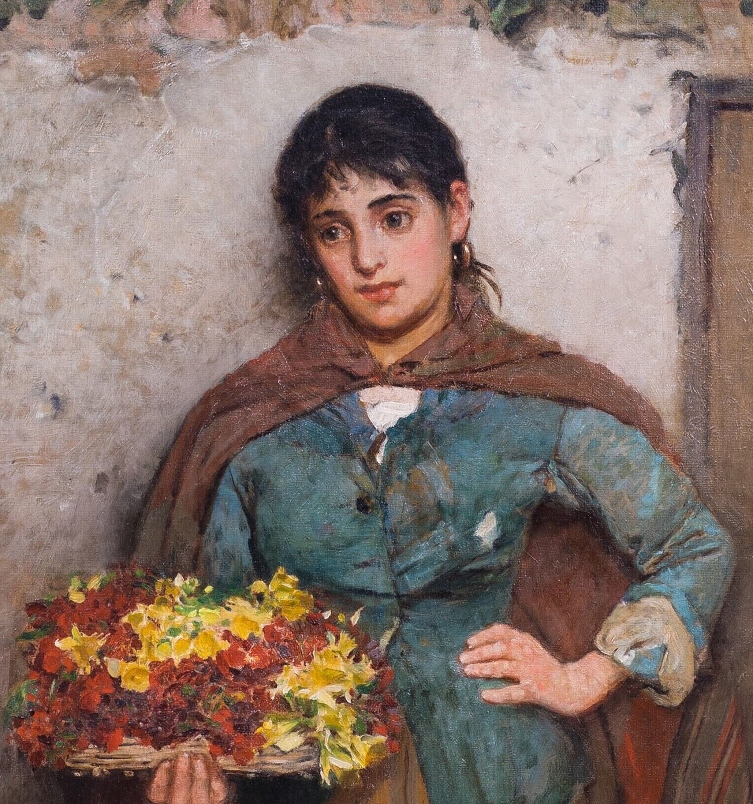 Carleton Alfred Smith | PORTRAIT OF AN ITALIAN FLOWER GIRL | MutualArt