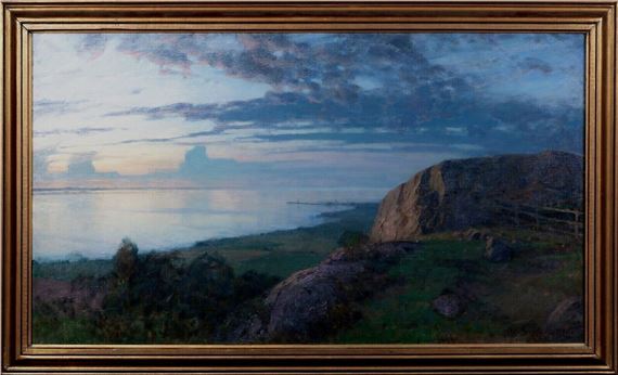Alfred Bergström | COASTAL SUNSET LANDSCAPE (1928) | MutualArt