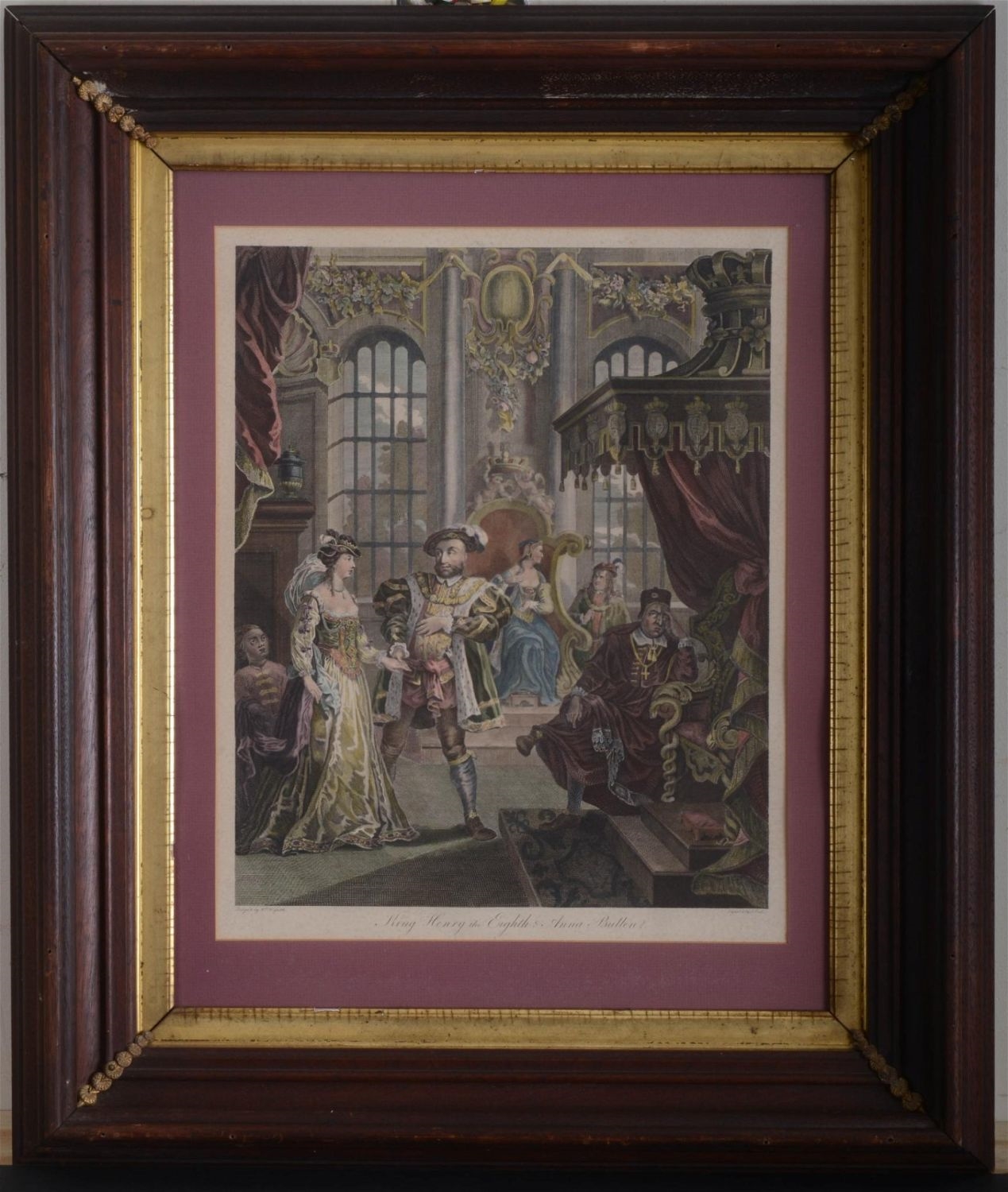 William Hogarth | Engraving of King Henry The Eight and Anna Bullen ...