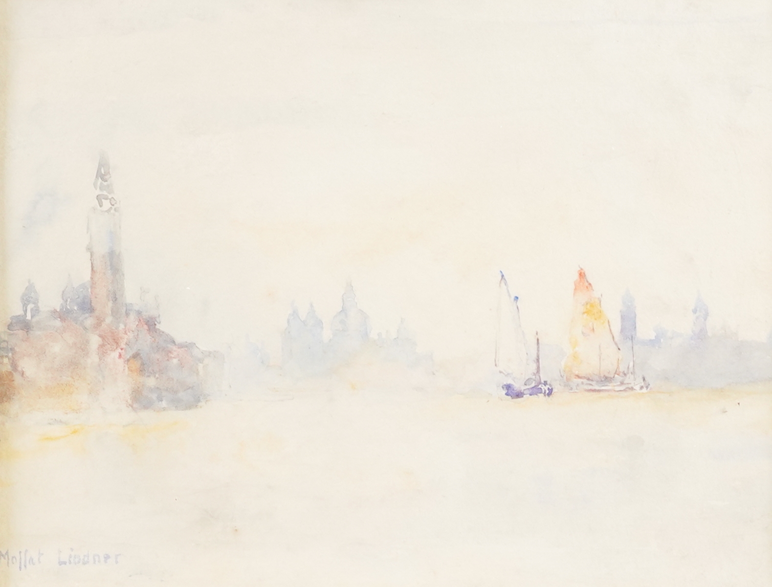 Percival Hall | A gondolier in the Venetian lagoon | MutualArt
