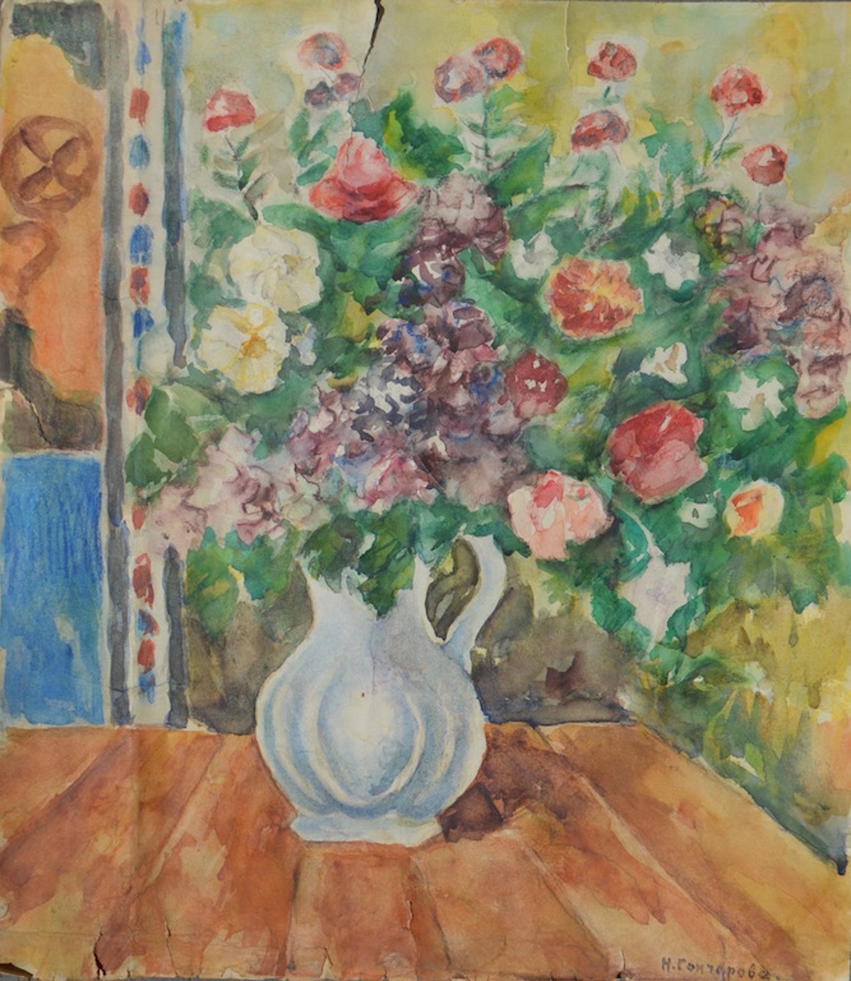 Natalia Goncharova | Floral still-life (Early 20th Century) | MutualArt