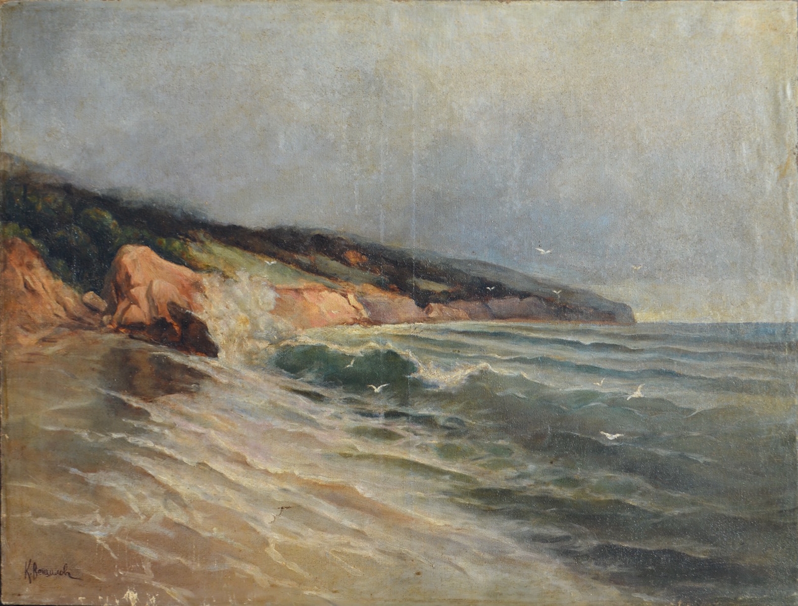 Constantin Aleksandrovich Westchiloff | The rocs at seashore (Russian ...