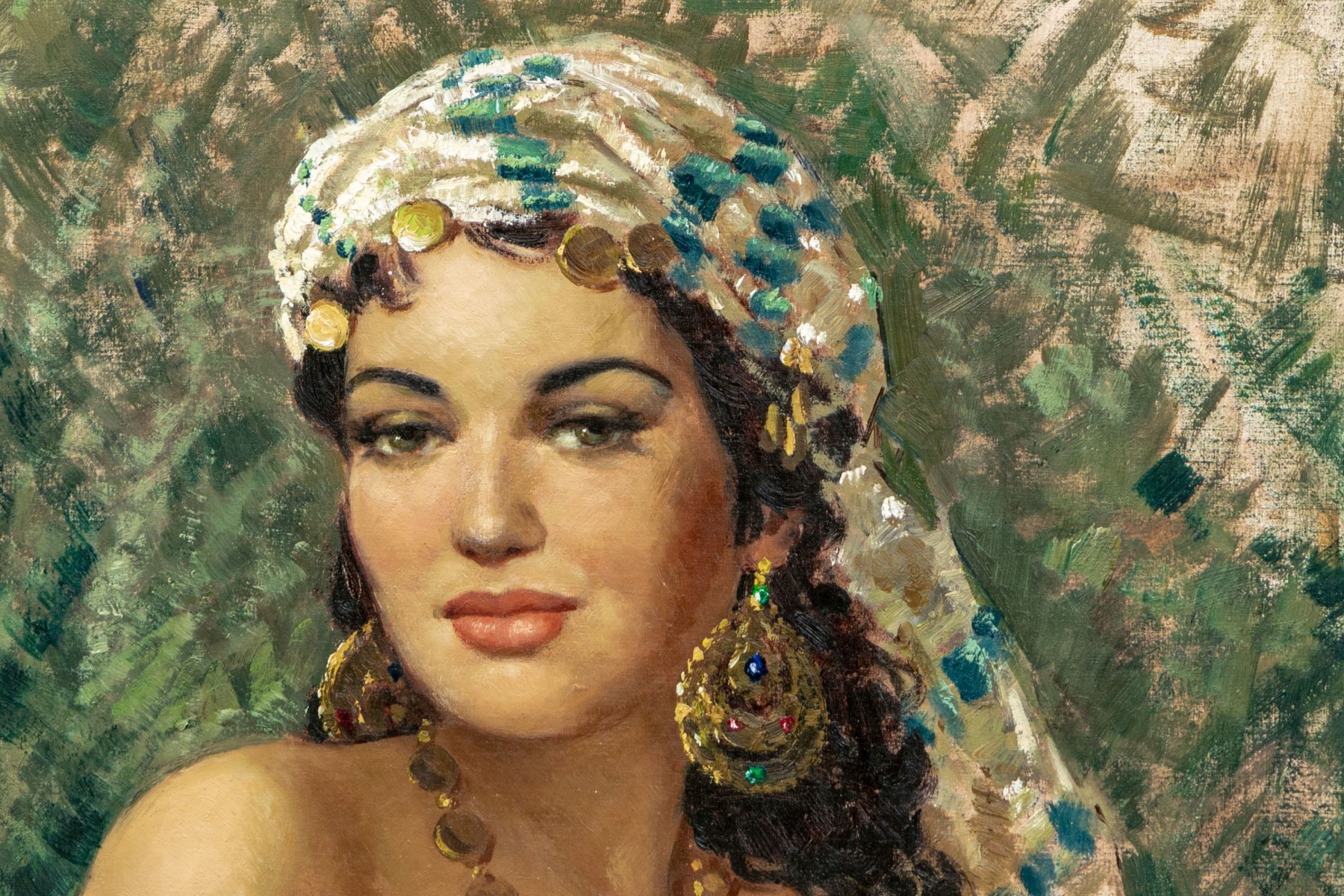 Ilio Giannaccini | PORTRAIT OF ITALIAN GYPSY WOMAN | MutualArt
