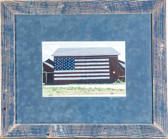 Jack Miller | Framed And Signed American Flag Painted Barn | MutualArt