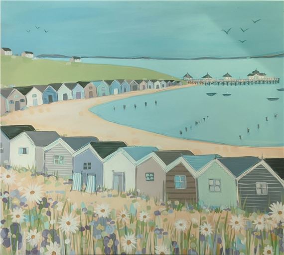 Janet Bell | Beach Huts | MutualArt
