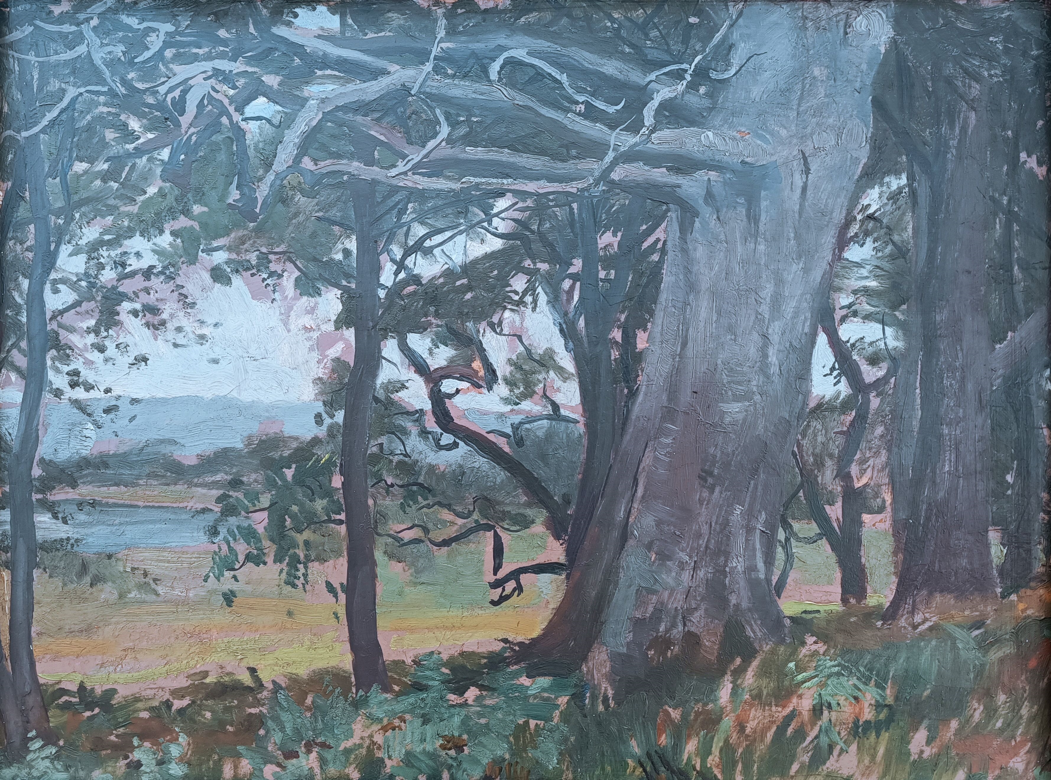 Karl Bock | Uferlandschaft mit Eichen auf der Insel Vilm“ (1932 ...