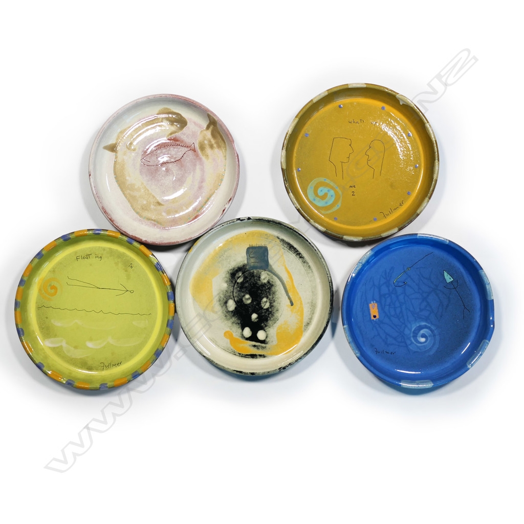 Steve Fullmer | Five Steve Fullmer high sided plates | MutualArt