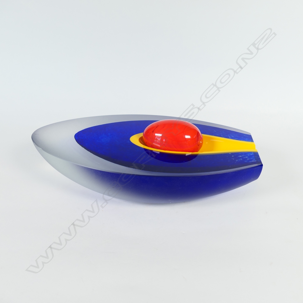Unknown | Giovanni glass half pod form sculpture | MutualArt