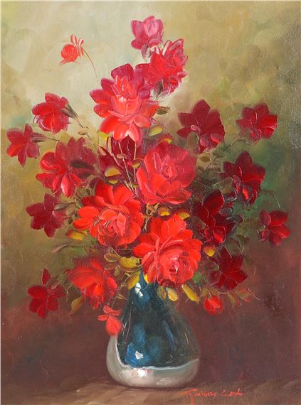 Robert Bruce Cox | RED ROSES STILL LIFE | MutualArt