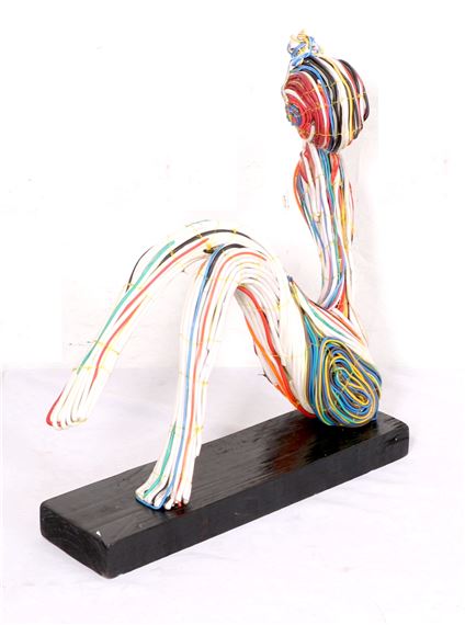 Kelvin Dube | ABSTRACT HUMAN FIGURE SITTING POSE | MutualArt