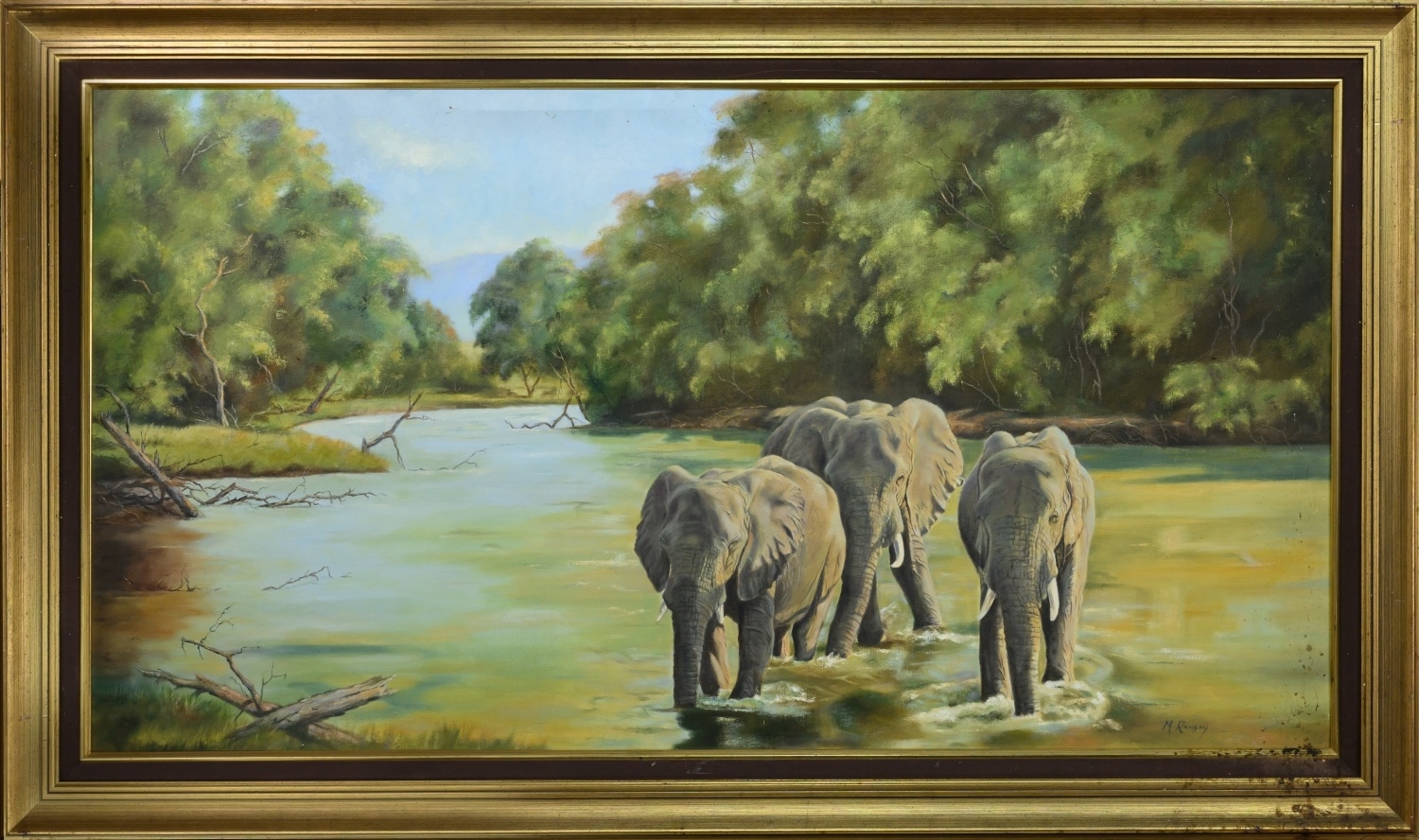 M. Ramsay | ELEPHANTS IN THE SAVANNAH | MutualArt