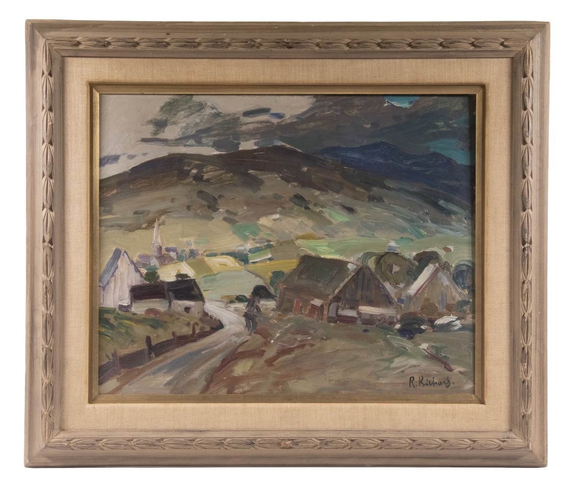 René Richard | Quebec Landscape with Village | MutualArt