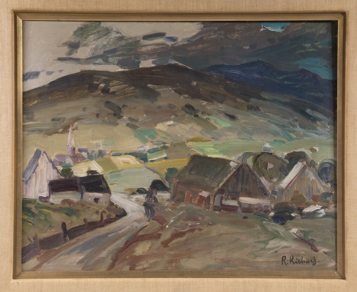 René Richard | Quebec Landscape with Village | MutualArt