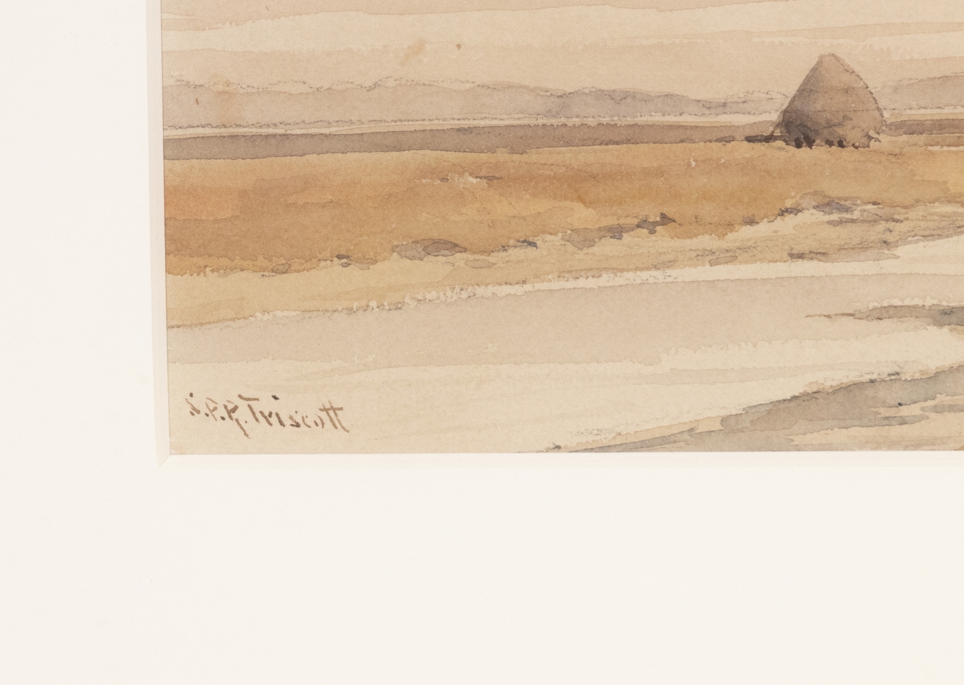 Samuel Peter Rolt Triscott | Marsh with Haystacks | MutualArt