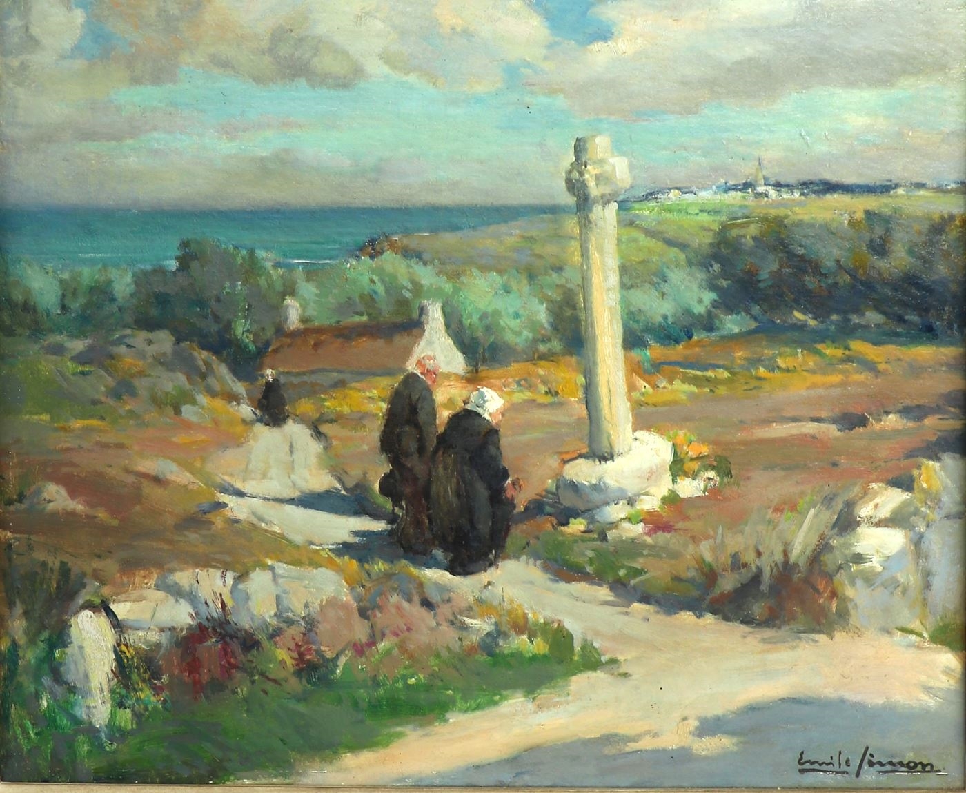 Emile Simon | Finistère, prière au calvaire | MutualArt