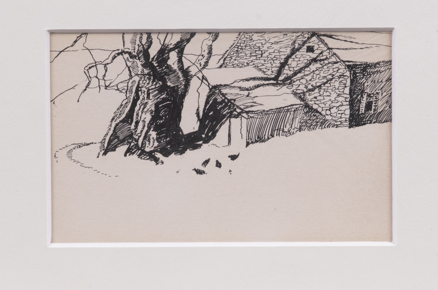 Andrew Wyeth | Christmas Card depicting a corner of their stone house ...