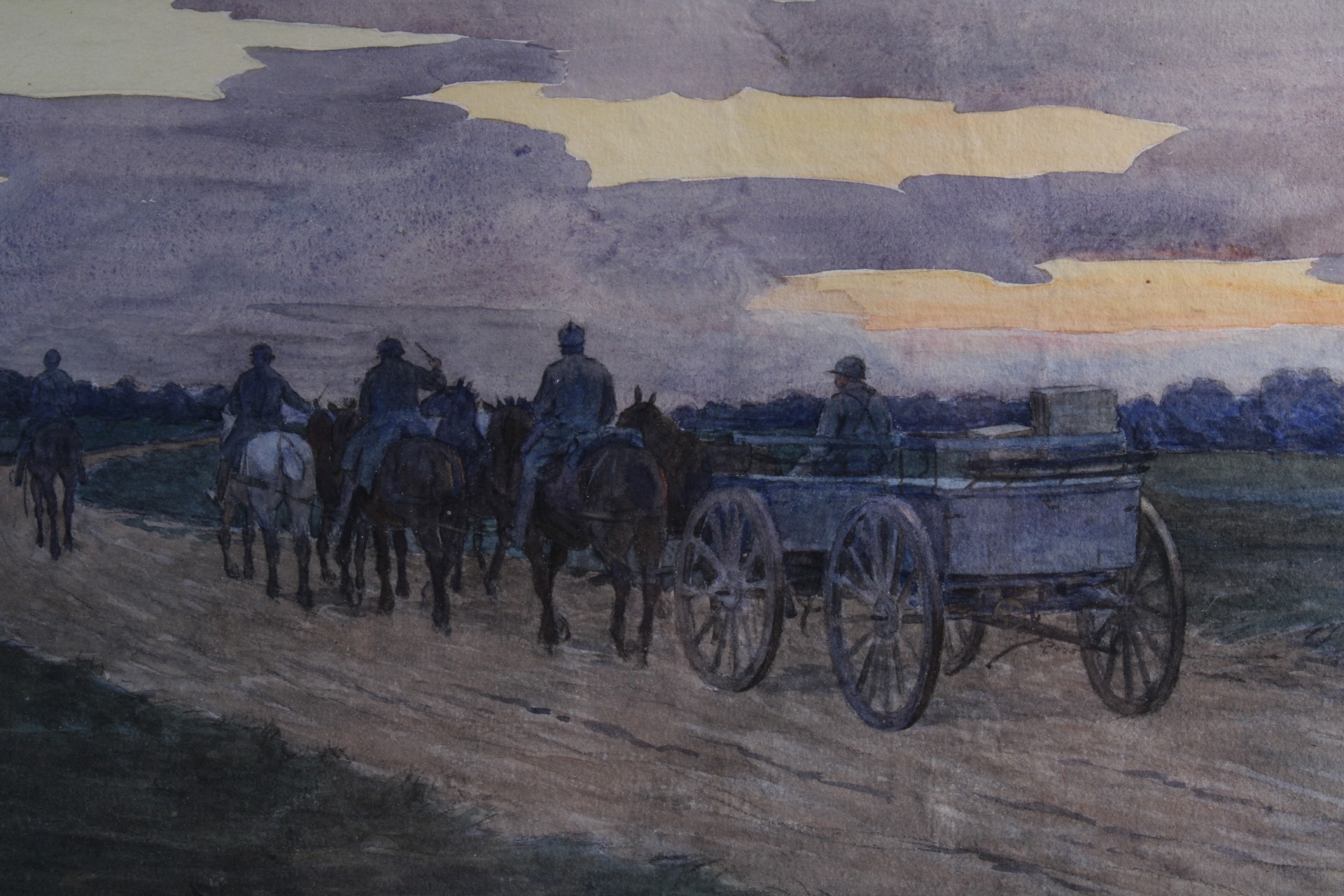 Henri Baud | Caisson d'artillerie lourde allant ravitailler la nuit ...