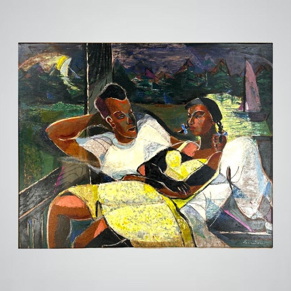Lena Gurr | Untitled Couple lounging | MutualArt