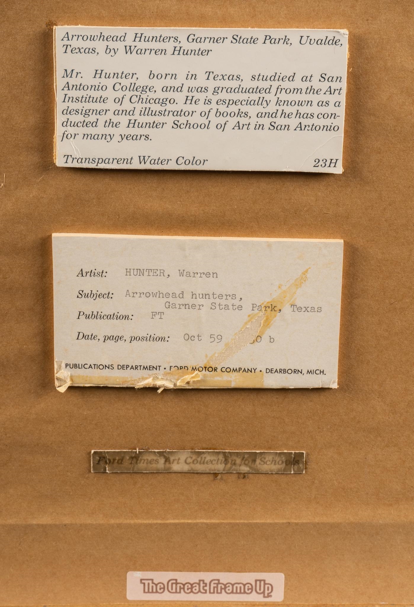 Warren Hunter | Arrowhead Hunters, Garner State Park (1959) | MutualArt