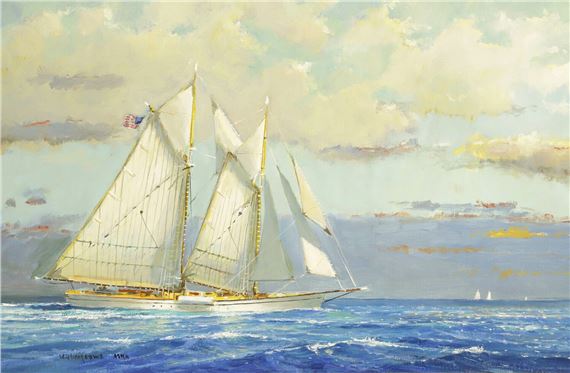 William Lowe | Schooner at Sea | MutualArt