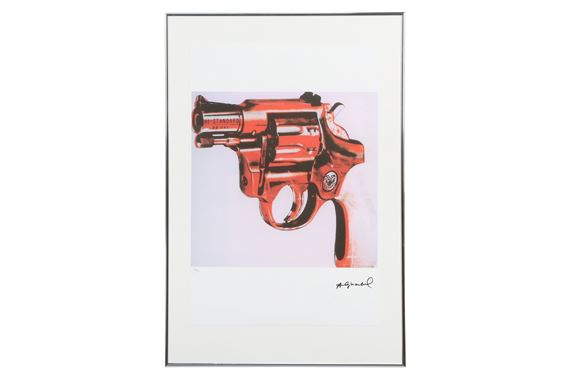 Andy Warhol | Black and red Gun | MutualArt