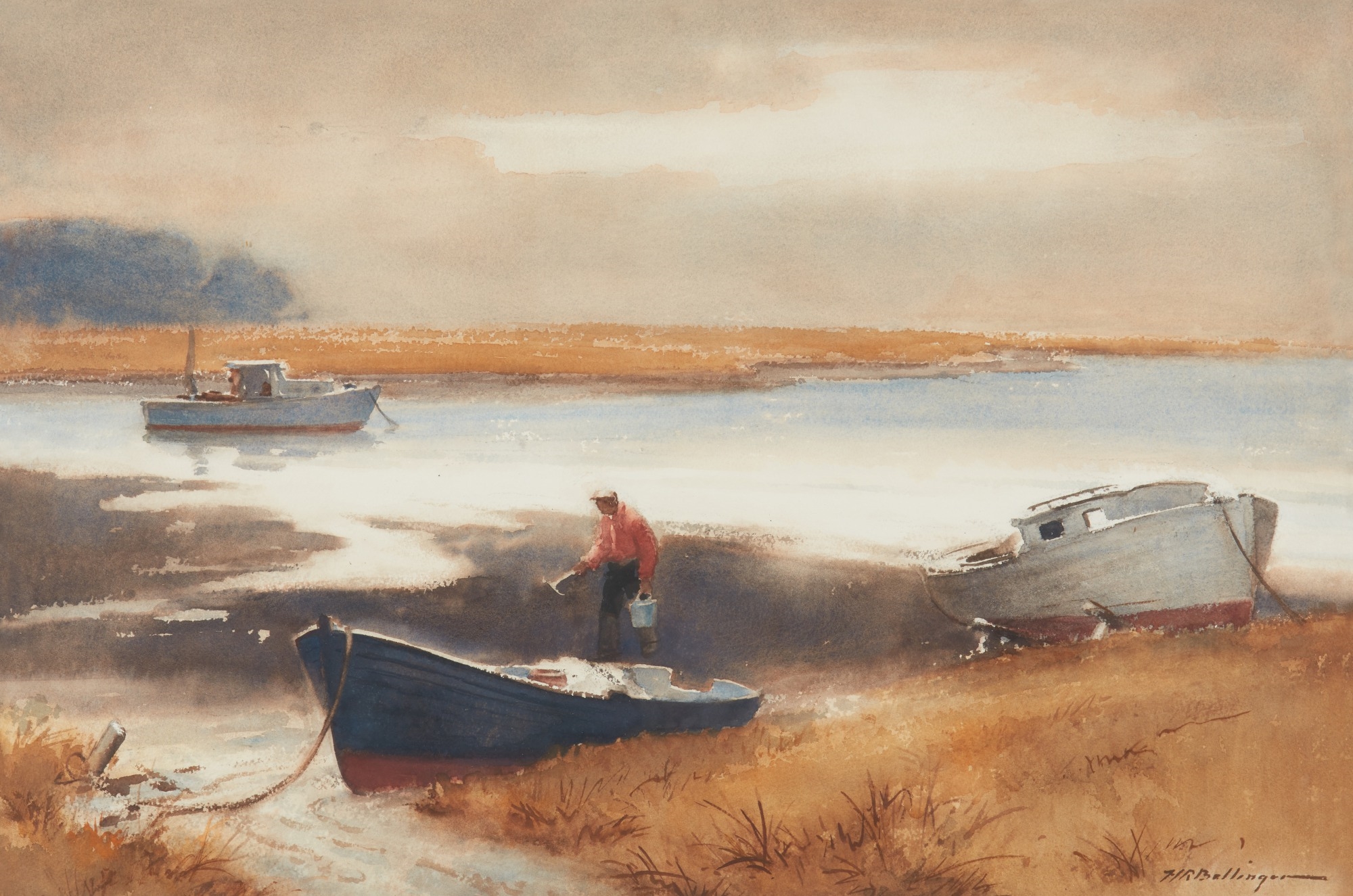 Harry Russell Ballinger | The Clam Digger (Maine Marshes) (1972 ...