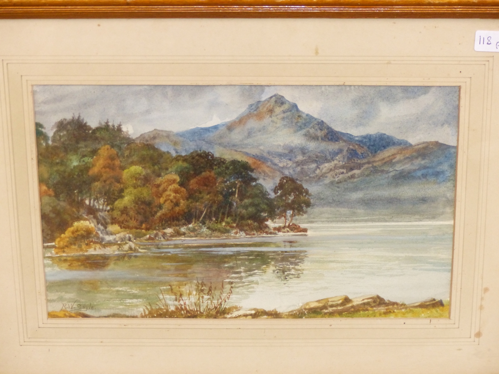 Reg W. Sayle | AN ESTUARY VIEW WITH DISTANT MOUNTAIN | MutualArt