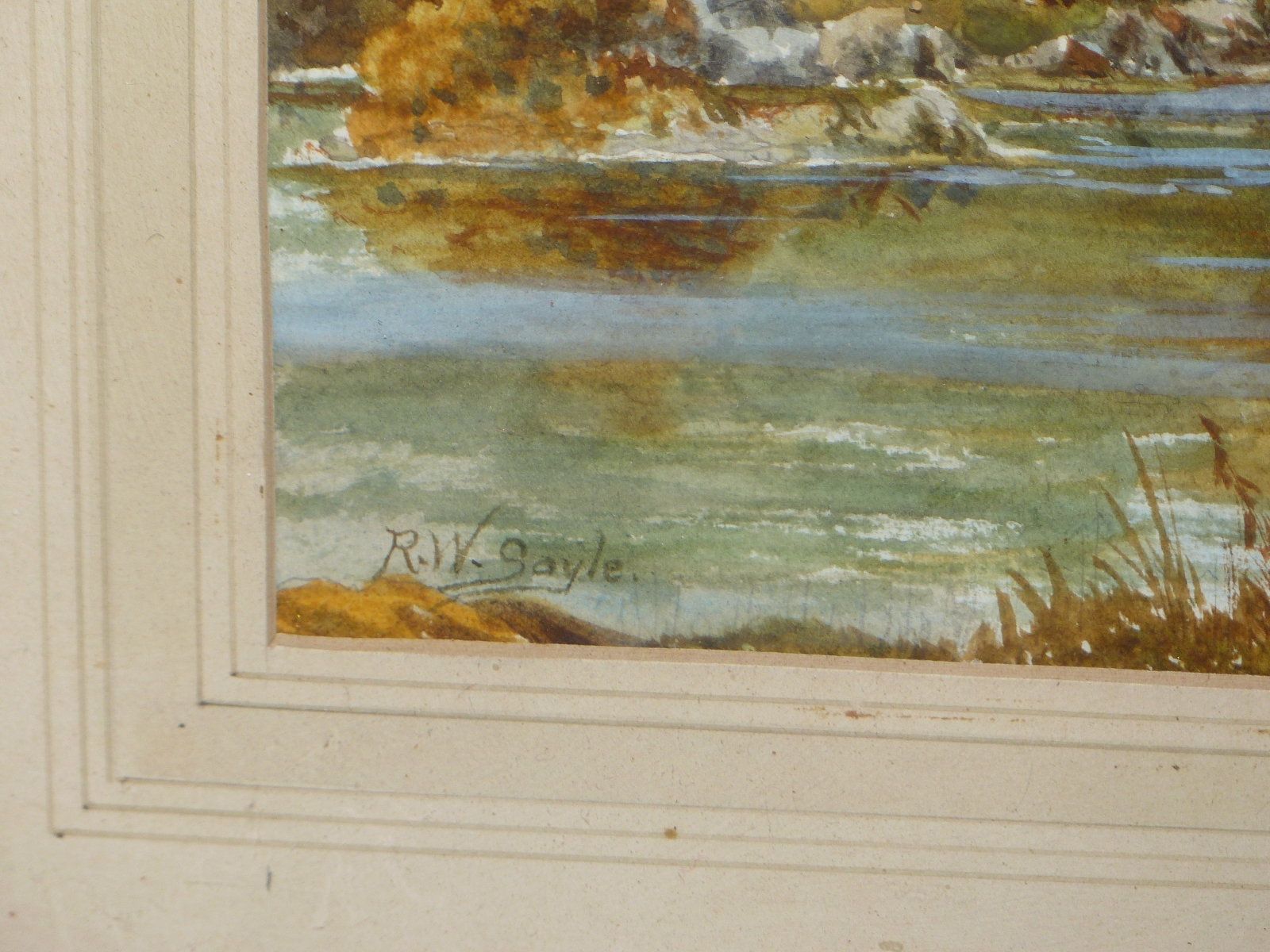 Reg W. Sayle | AN ESTUARY VIEW WITH DISTANT MOUNTAIN | MutualArt