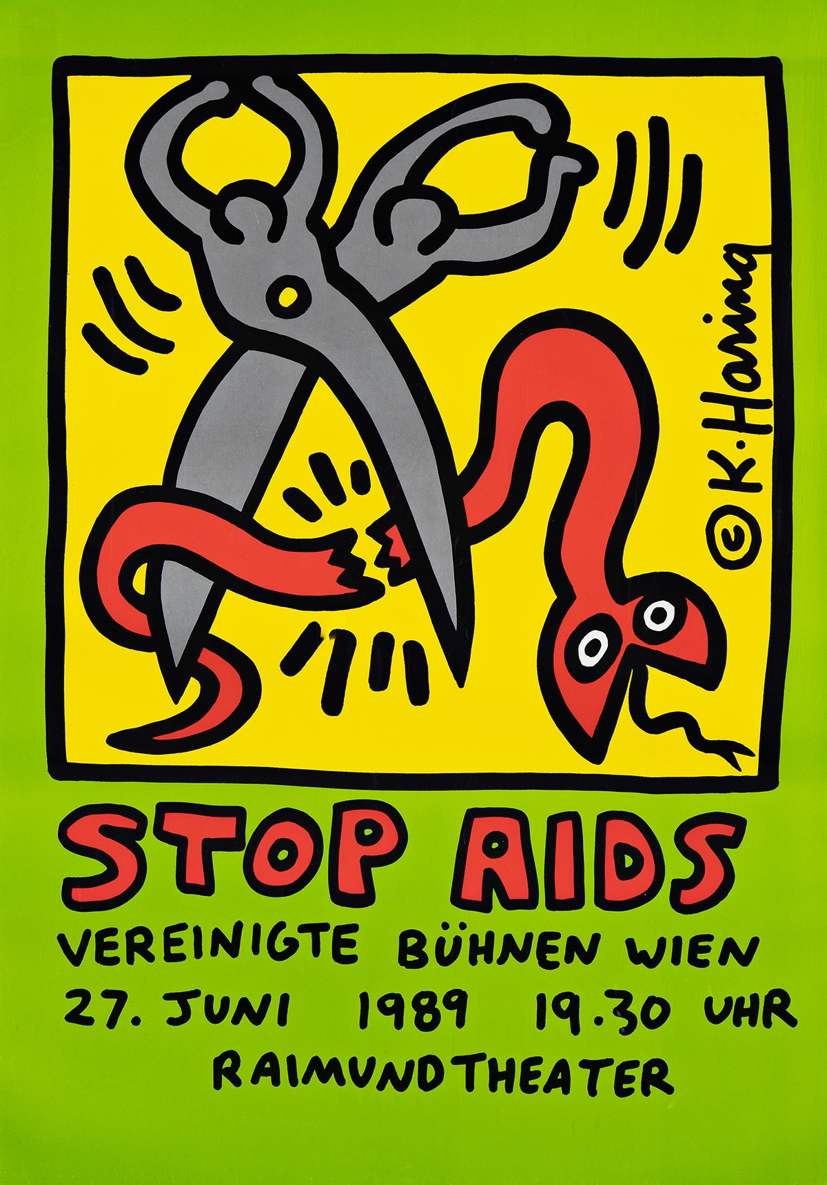 Keith Haring | KEITH HARING Stop Aids (1989) | MutualArt