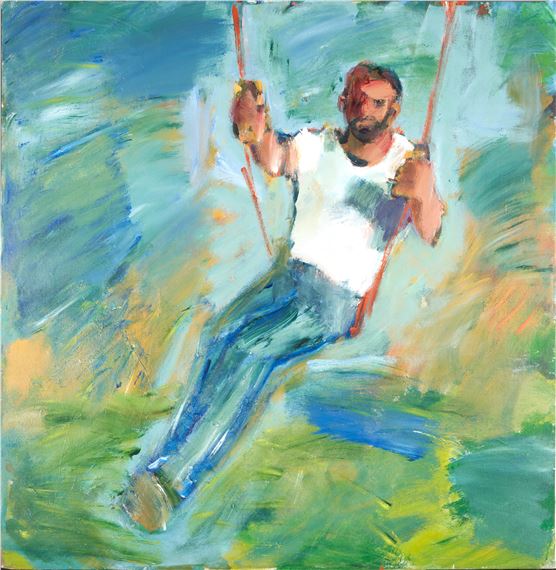 Alex Liros | Man on Swing | MutualArt