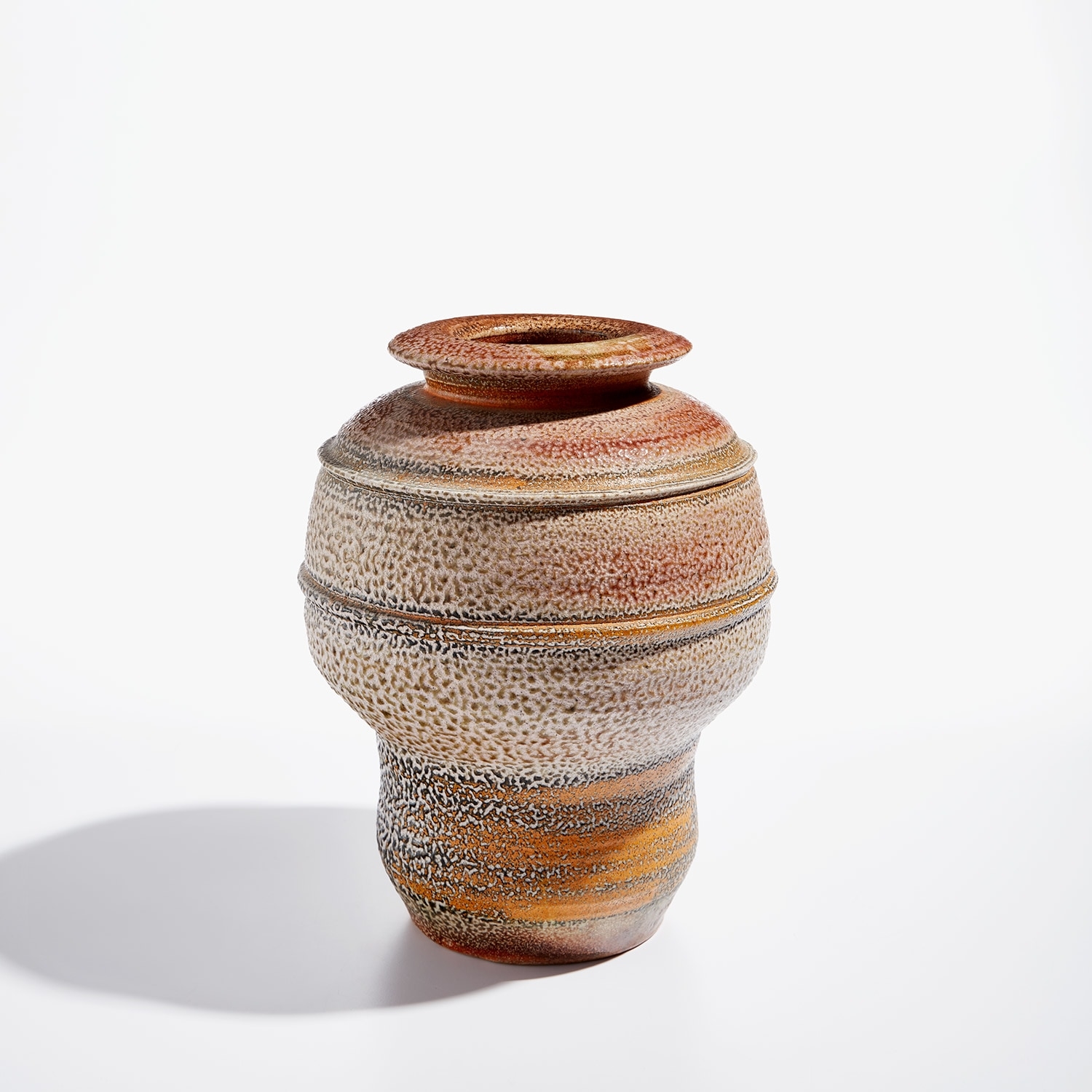 Karen Karnes | Three studio pottery lidded vessels | MutualArt