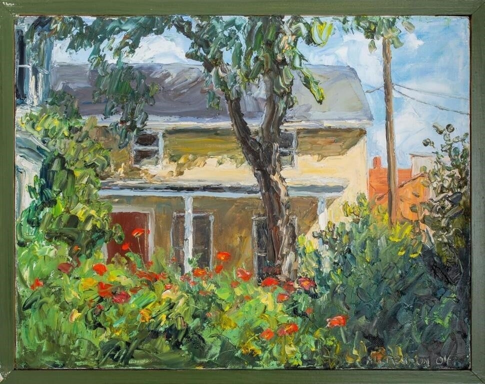 Margaret Crenson | Front Yard Zinnias | MutualArt