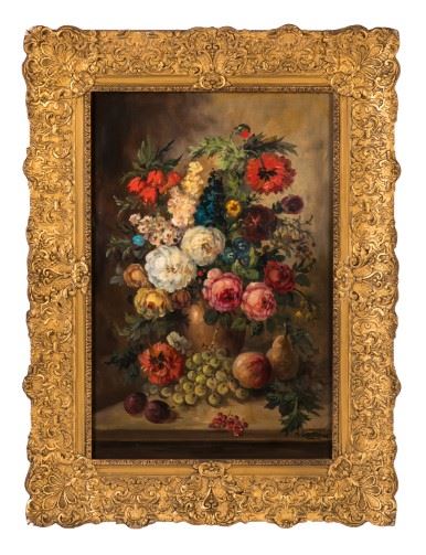 Martin Lenterman | Still life with flower and fruit | MutualArt