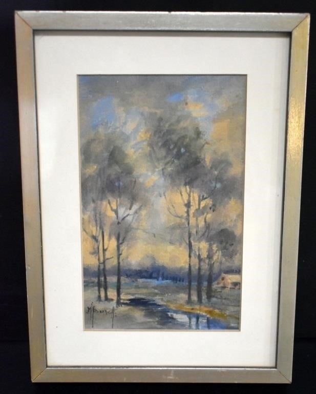 M. Burnett | M. BURNETT WATERCOLOR LANDSCAPE | MutualArt