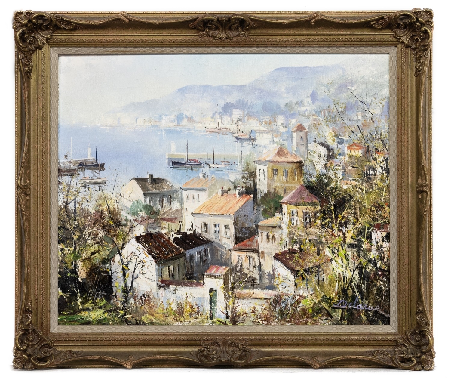 Lucien Delarue | PORT DE VILLEFRANCHE, COTE D'AZURE | MutualArt