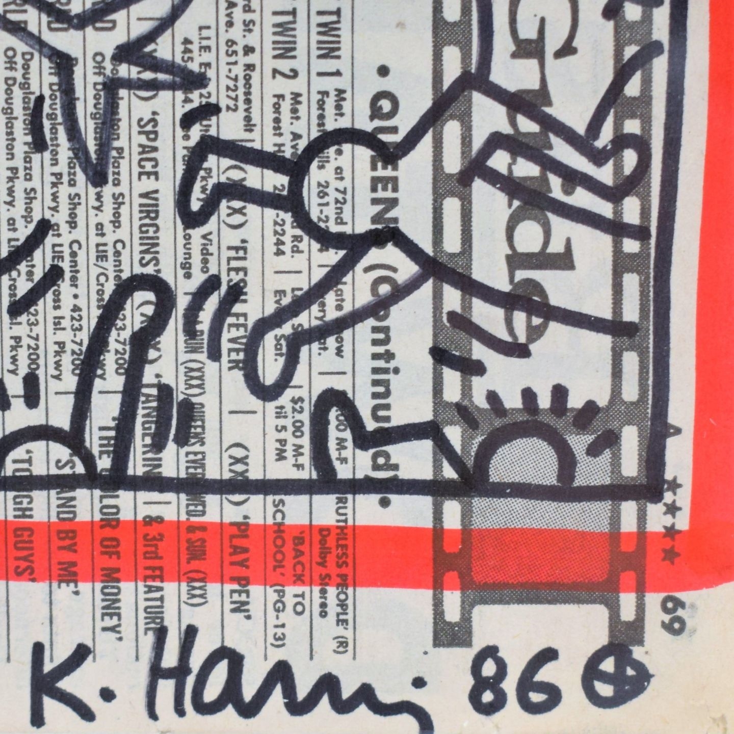 Keith Haring | Serpent and Man (1986) | MutualArt