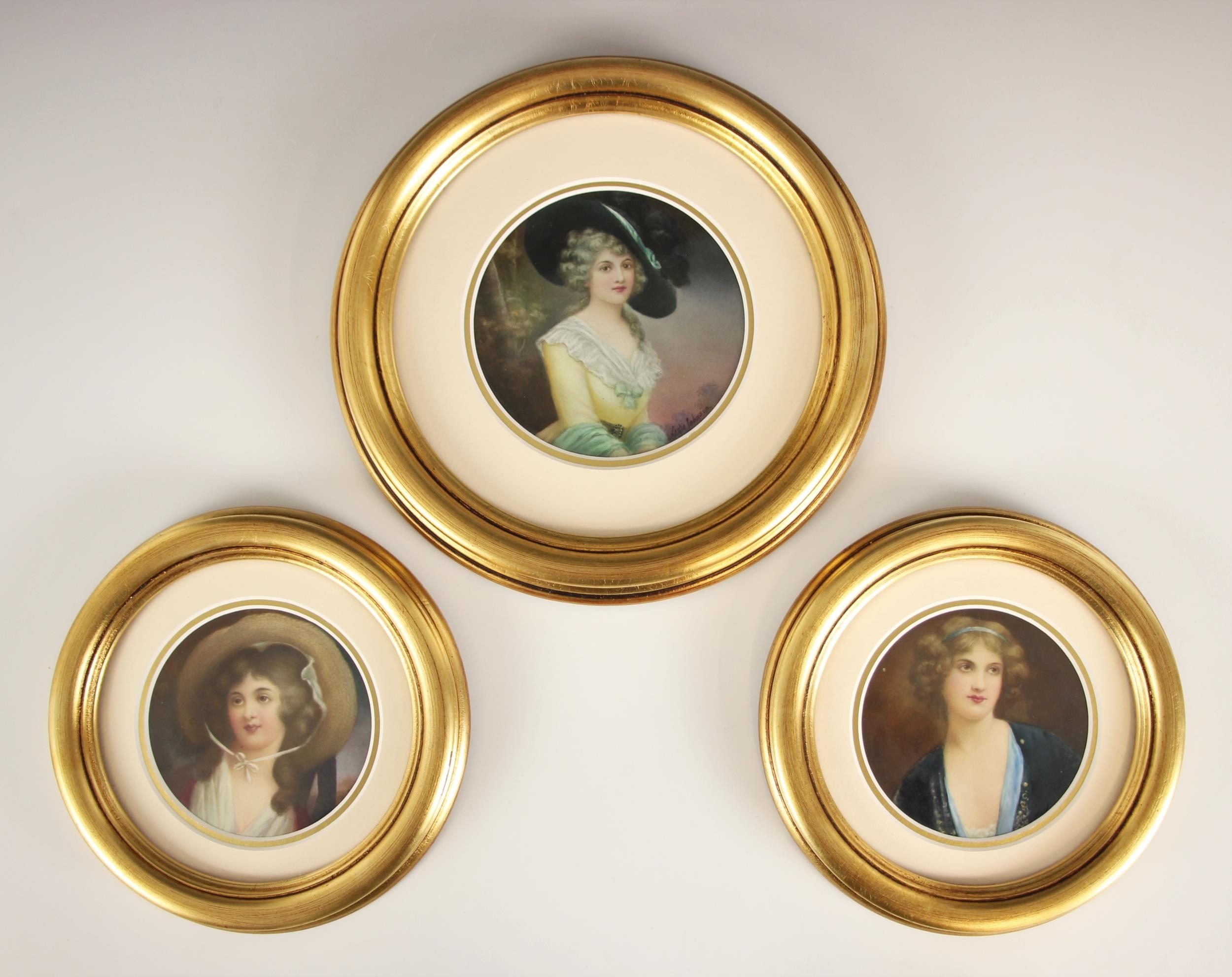 Leslie Johnson | A tondo portrait plaque depicting a young lady | MutualArt
