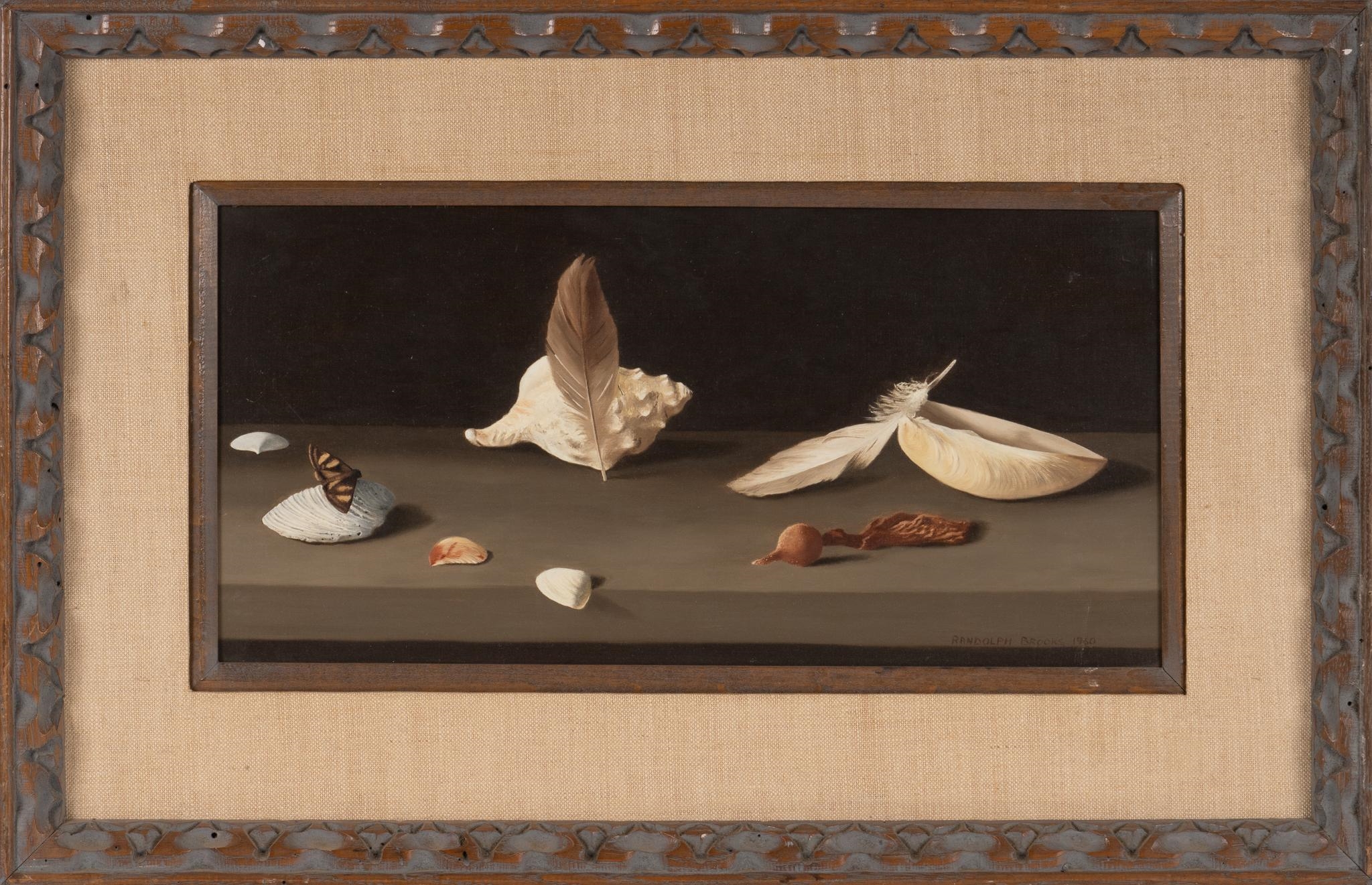 Randolph Brooks | Still Life with Shells and Feathers (1960) | MutualArt