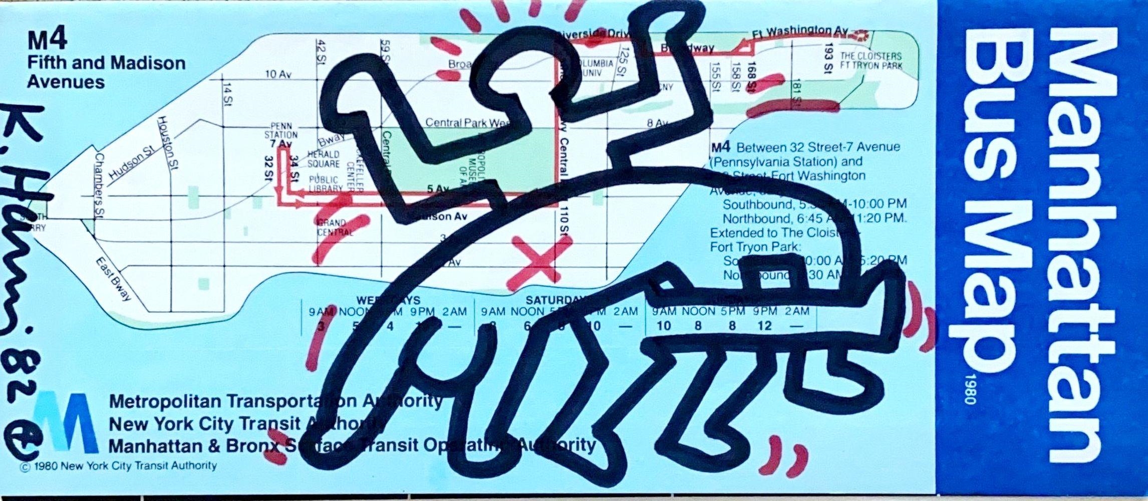 Keith Haring | Manhattan Bus Map | MutualArt