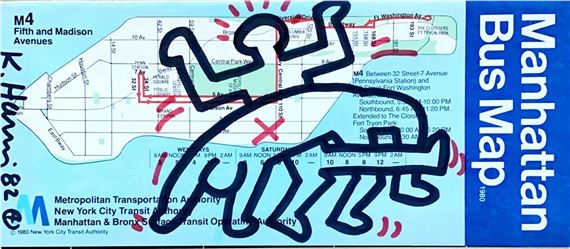 Keith Haring | Manhattan Bus Map | MutualArt