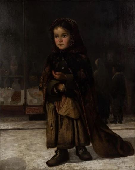 Cyrenius Hall | Begging Girl (1875) | MutualArt