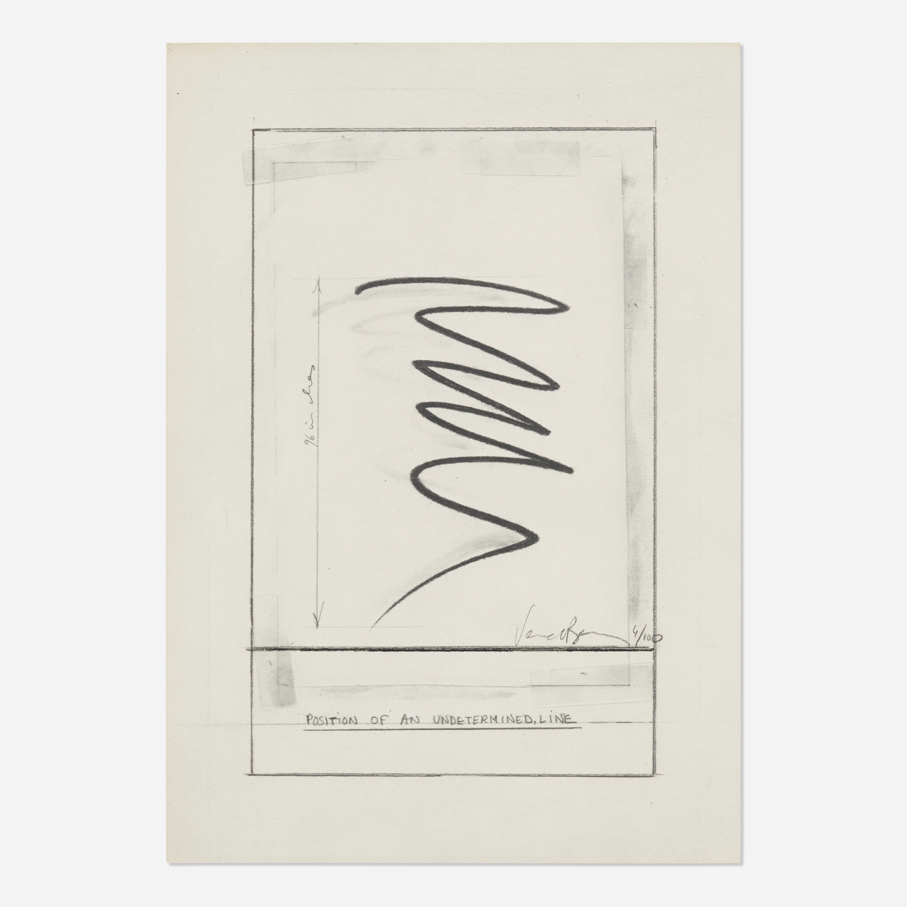 Bernar Venet | Position of an Undetermined Line (Circa 1979) | MutualArt