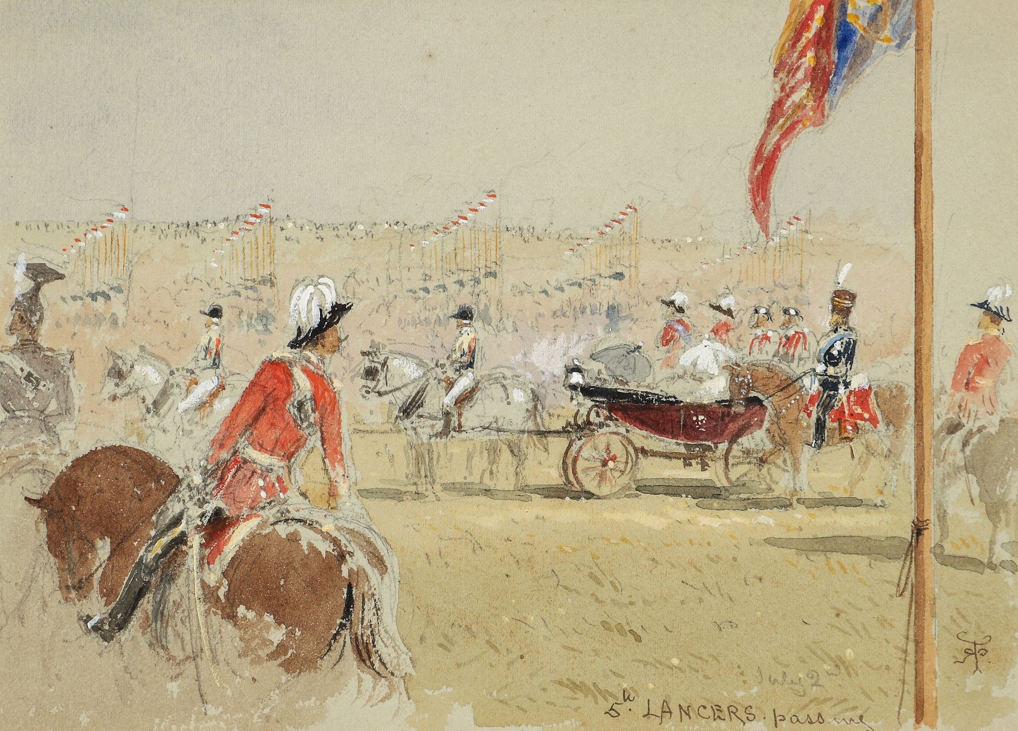 Robert Taylor Pritchett | 5th Lancers Passing | MutualArt