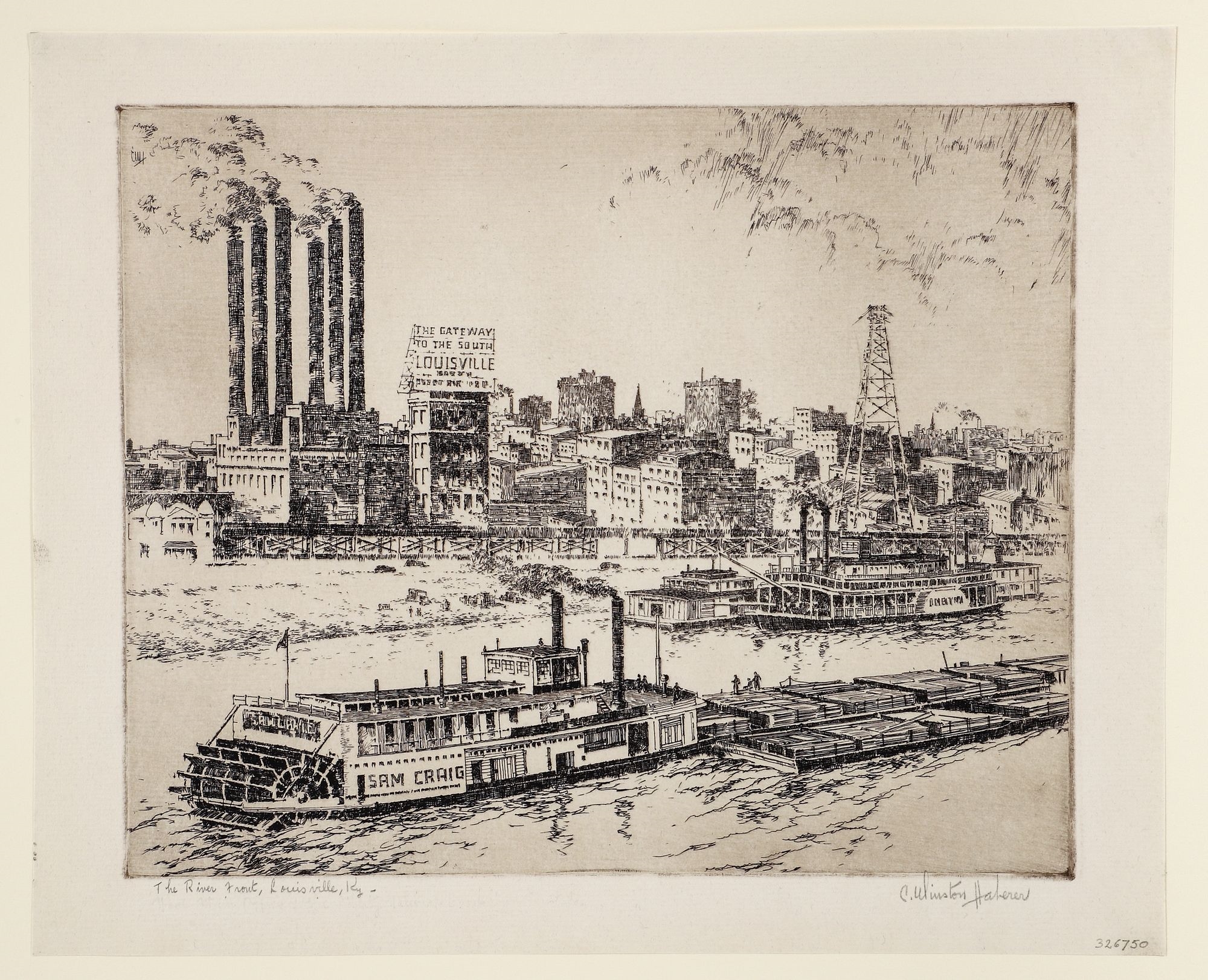 C. Winston Haberer | The River Front (Circa 1940) | MutualArt