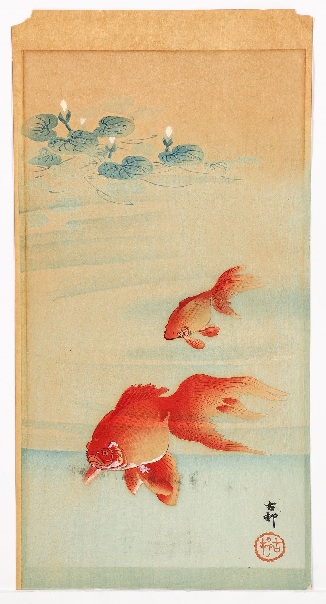 Ohara Koson | Water Lily and Goldfish | MutualArt