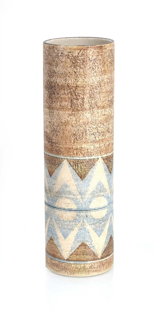 Sue Lowe | a Cornish pottery vase of cylindrical form | MutualArt