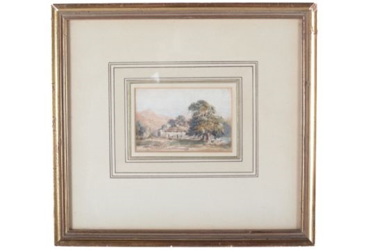 David Cox Sr. | landscape with cottage and figures. | MutualArt