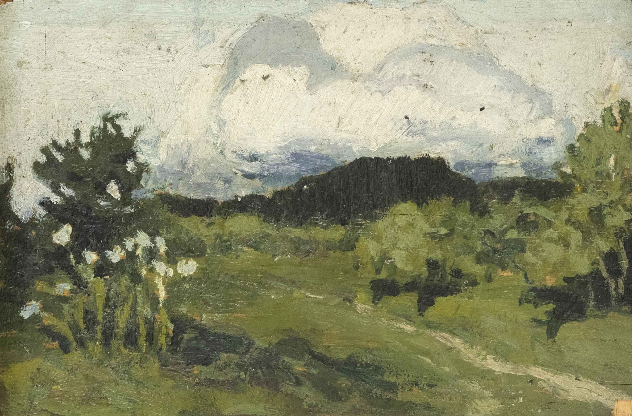 David Burliuk | small landscape study (1924) | MutualArt