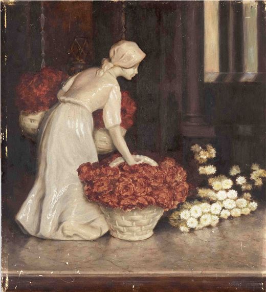 A. V. Overbeck | Still Life with Porcelain Figure and Flower ...