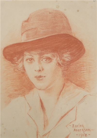 Edgar Anderson | Portrait of Dorothy May Anderson (Early 20th Century ...